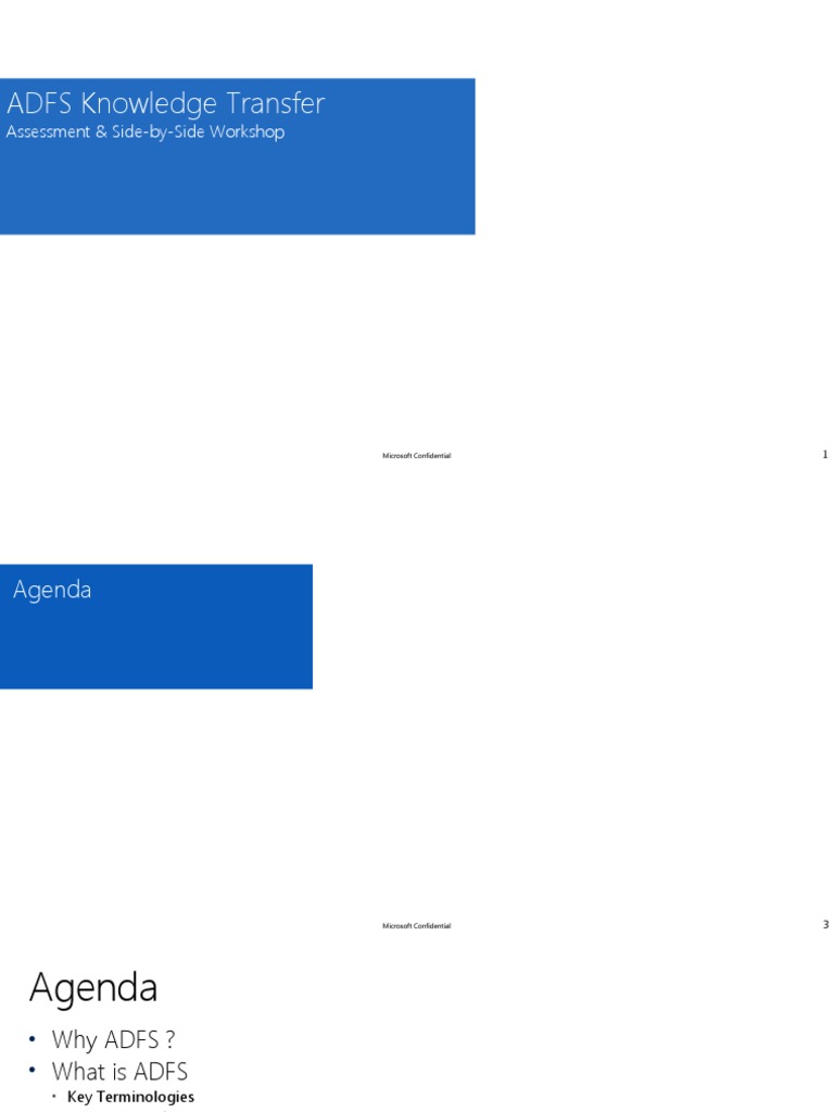 AD FS Knowledge Transfer-V2.0 | PDF | Proxy Server | Active Directory