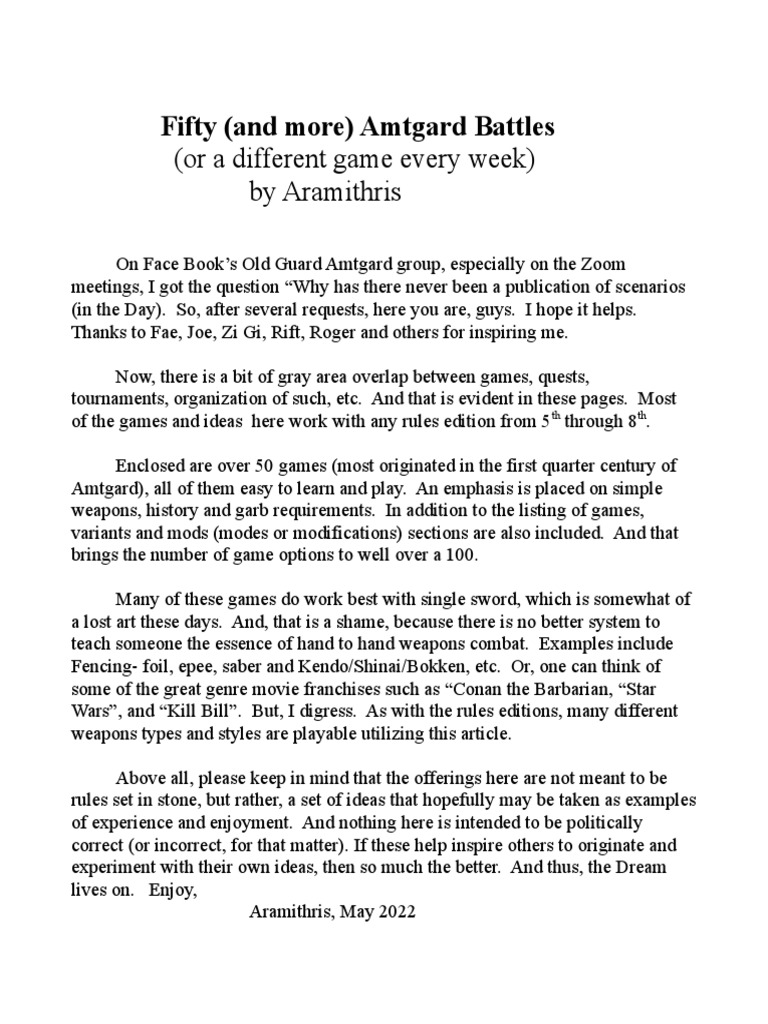 Amtgard-Old Guard Battle Games | PDF | Archery | Cavalry