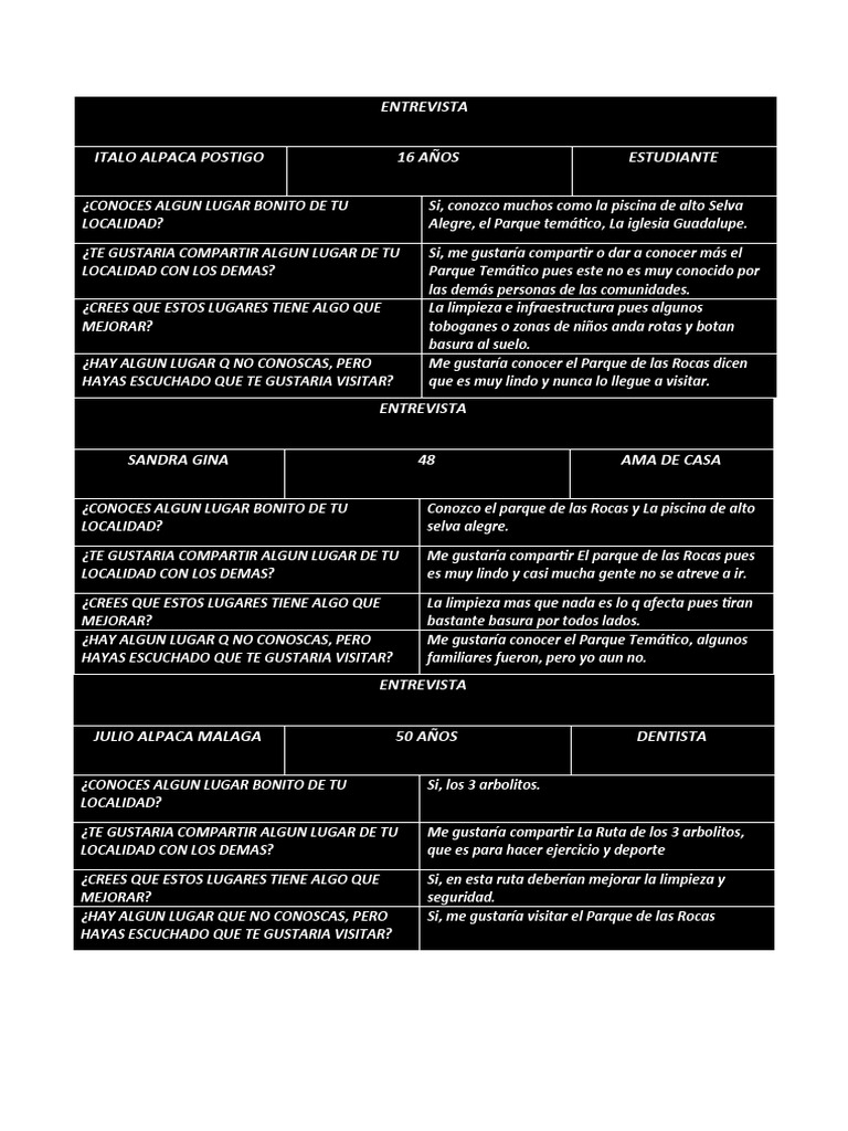 Entrevista Emily Grecia Alpaca Postigo | PDF