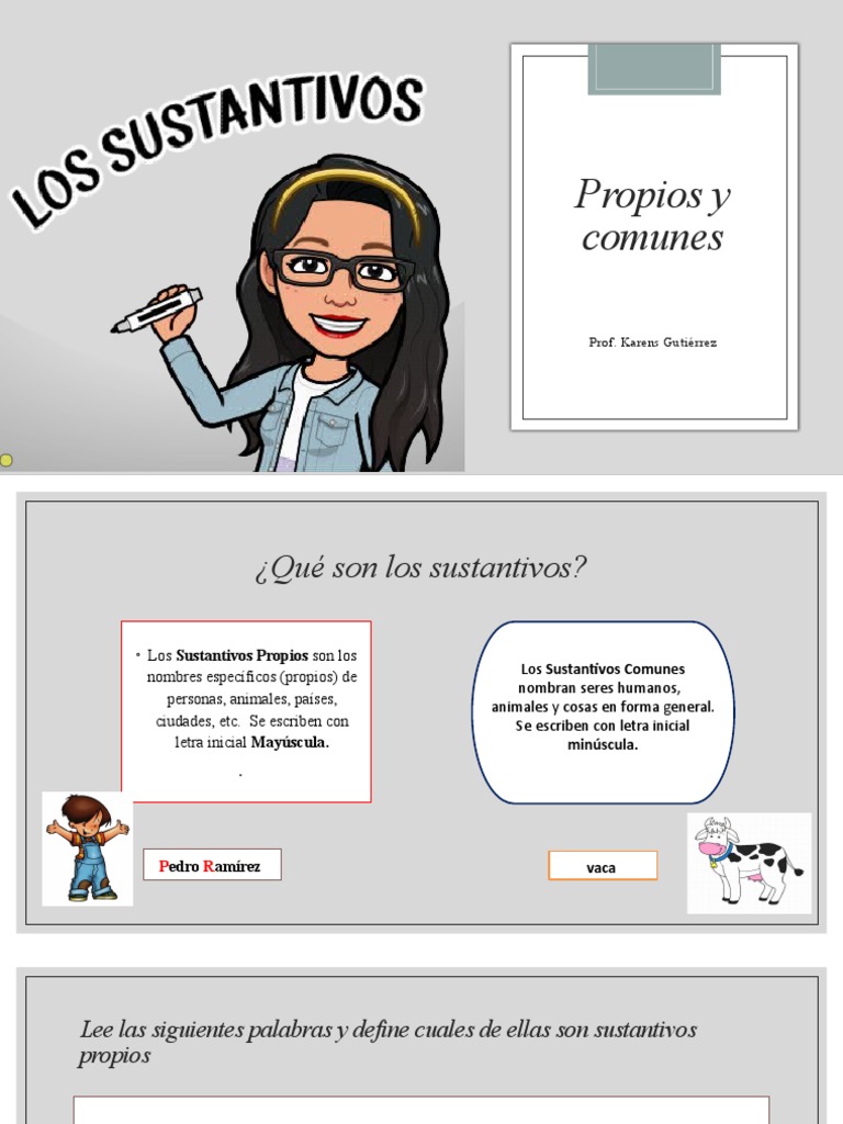 Los Sustantivos | PDF