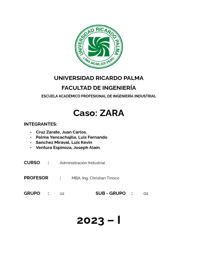 Caso Zara PDF | PDF | Mercado (economía) | Moda