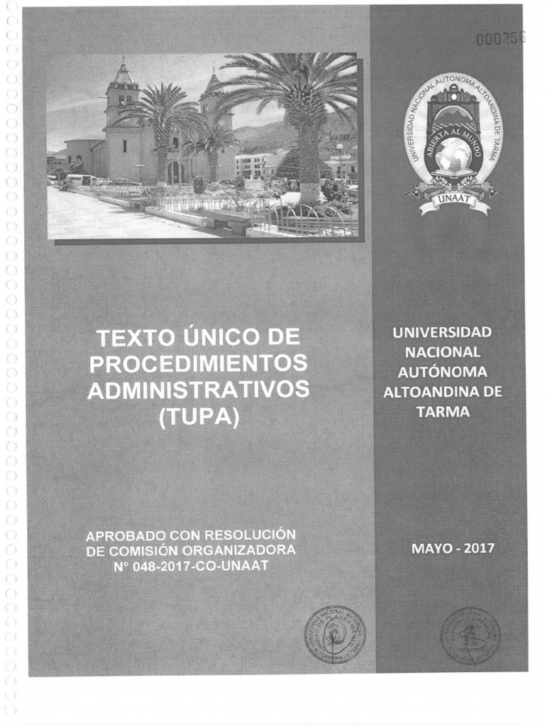 TUPA - Universidad Nacional Autónoma Altoandina de Tarma | PDF