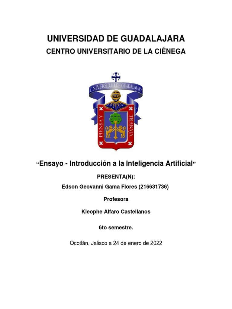 A2 Ensayo - Introducción A La Inteligencia Artificial | Descargar gratis PDF | Inteligencia ...