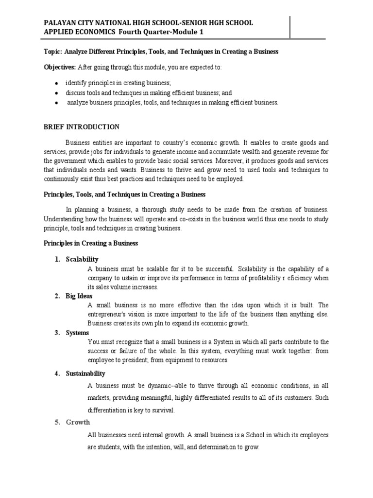 Fourth Quarter Module 1 | PDF | Strategic Management | Swot Analysis