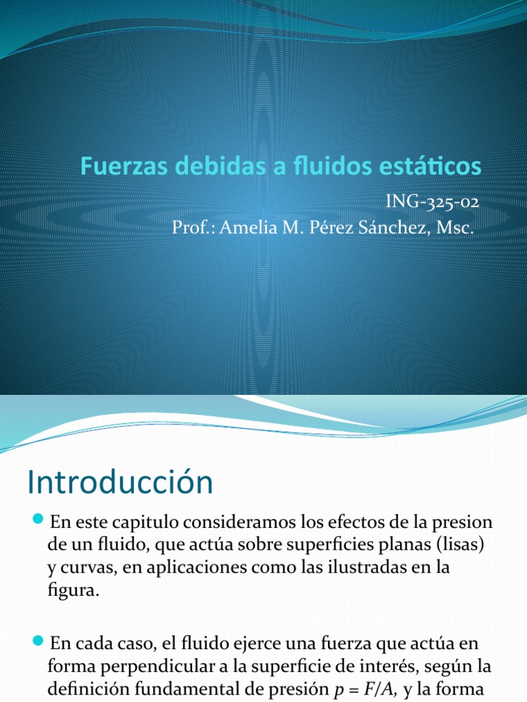 MecÃ¡nica de Los Fluidos - Fuerzas Debidas A Fluidos Estaticos | PDF | Presión | Gases