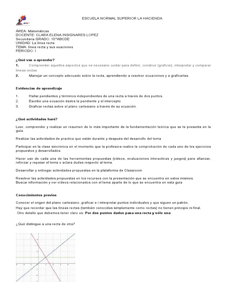 Guia La Linea Recta | PDF