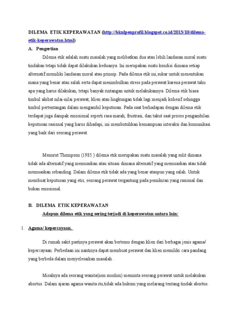 Etika Keperawatan | PDF | Karier & Perkembangan | Pengembangan Diri