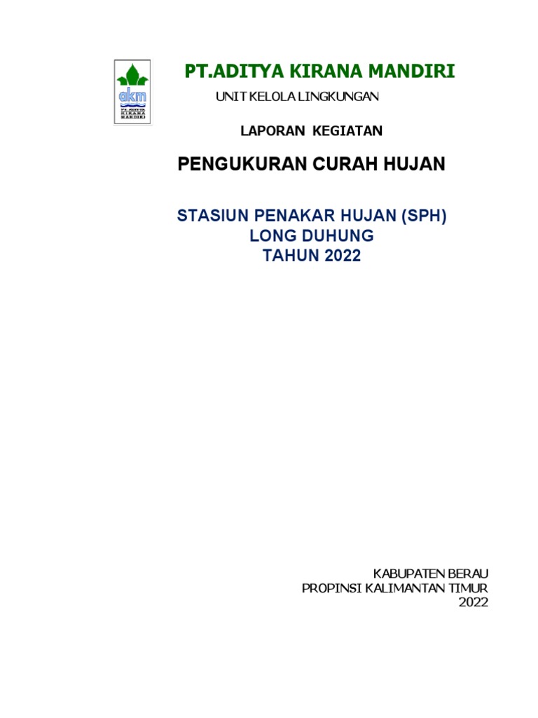 Laporan Curah Hujan 2022 PDF | PDF