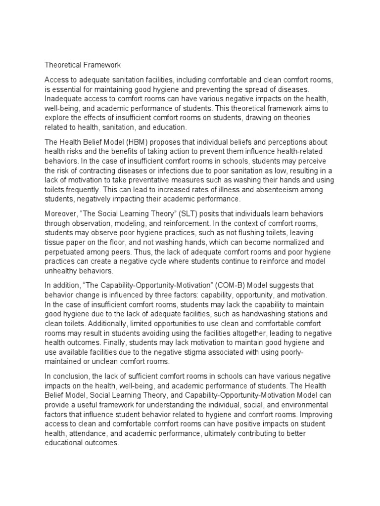 Conceptual Framework of Students Attitude and Perception Towards Situation of Toilet Sanitation ...