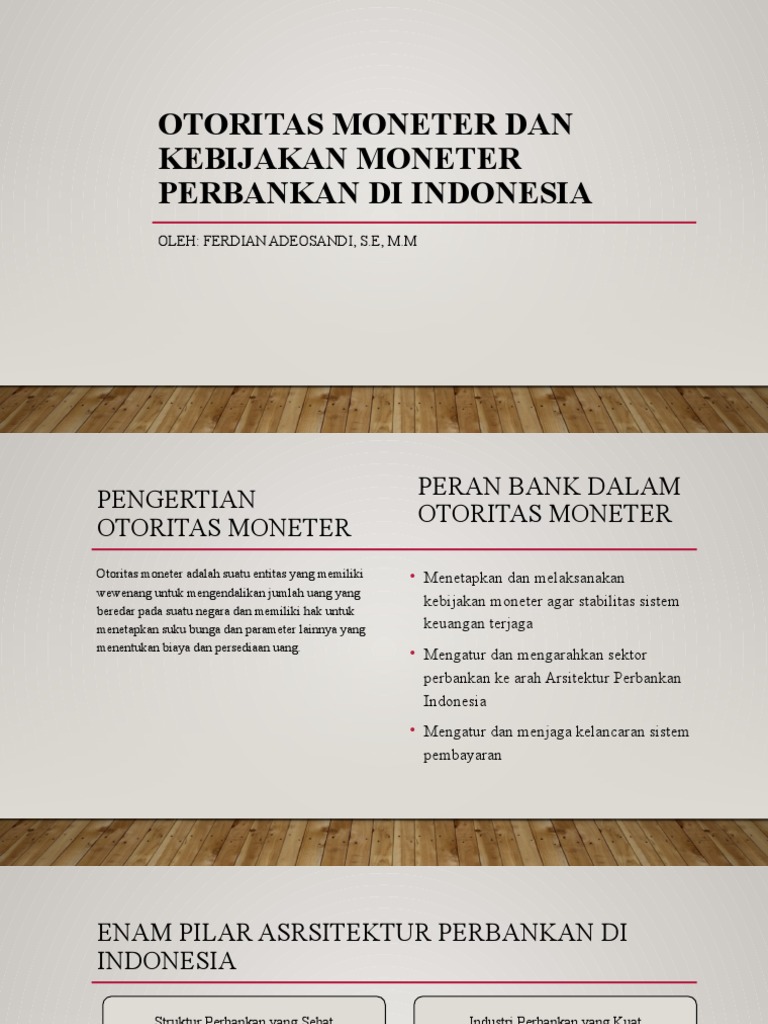Otoritas Moneter Dan Kebijakan Moneter Perbankan Indonesia | PDF