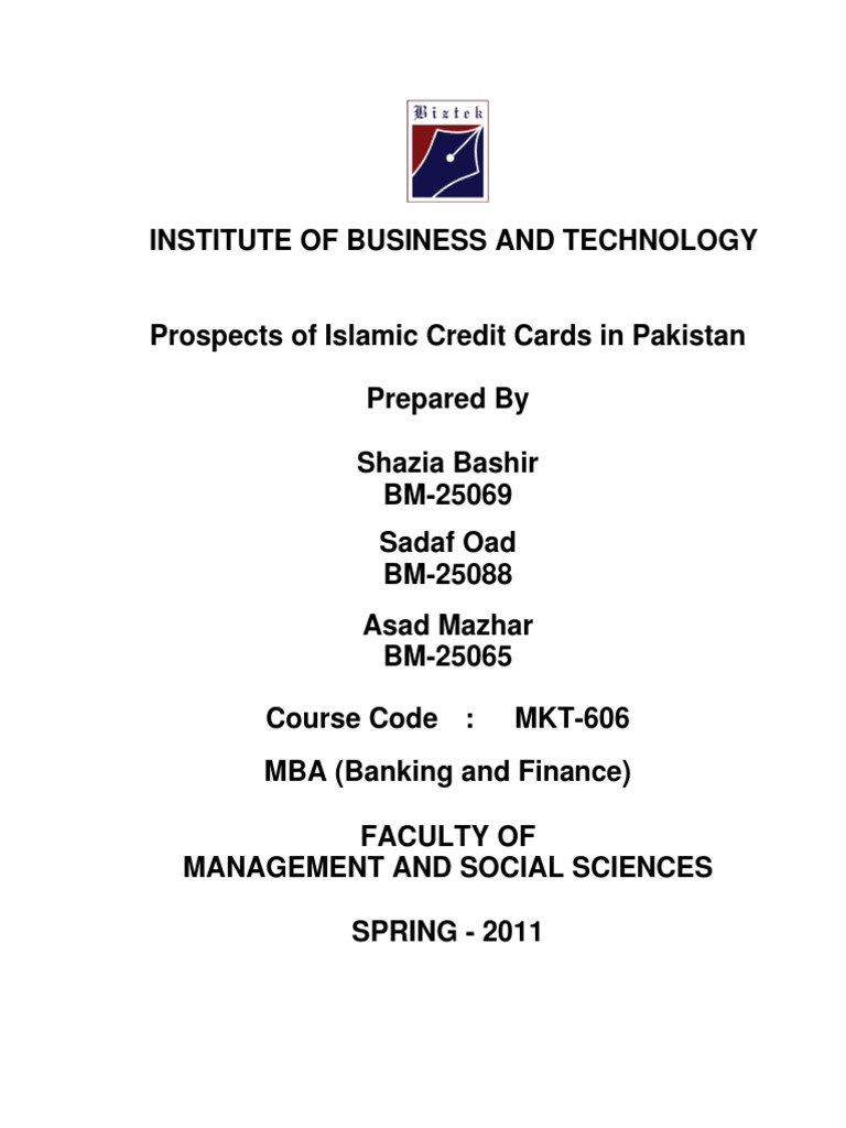 Islamic Credit Card Project | PDF | Islamic Banking And Finance ...
