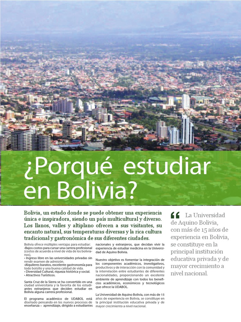 Porque Estudiar en Bolivia | PDF | Bolivia | Universidad