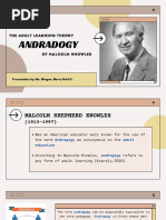 Knowles' Andragogy Principles Explained | PDF | Adult Education | Learning