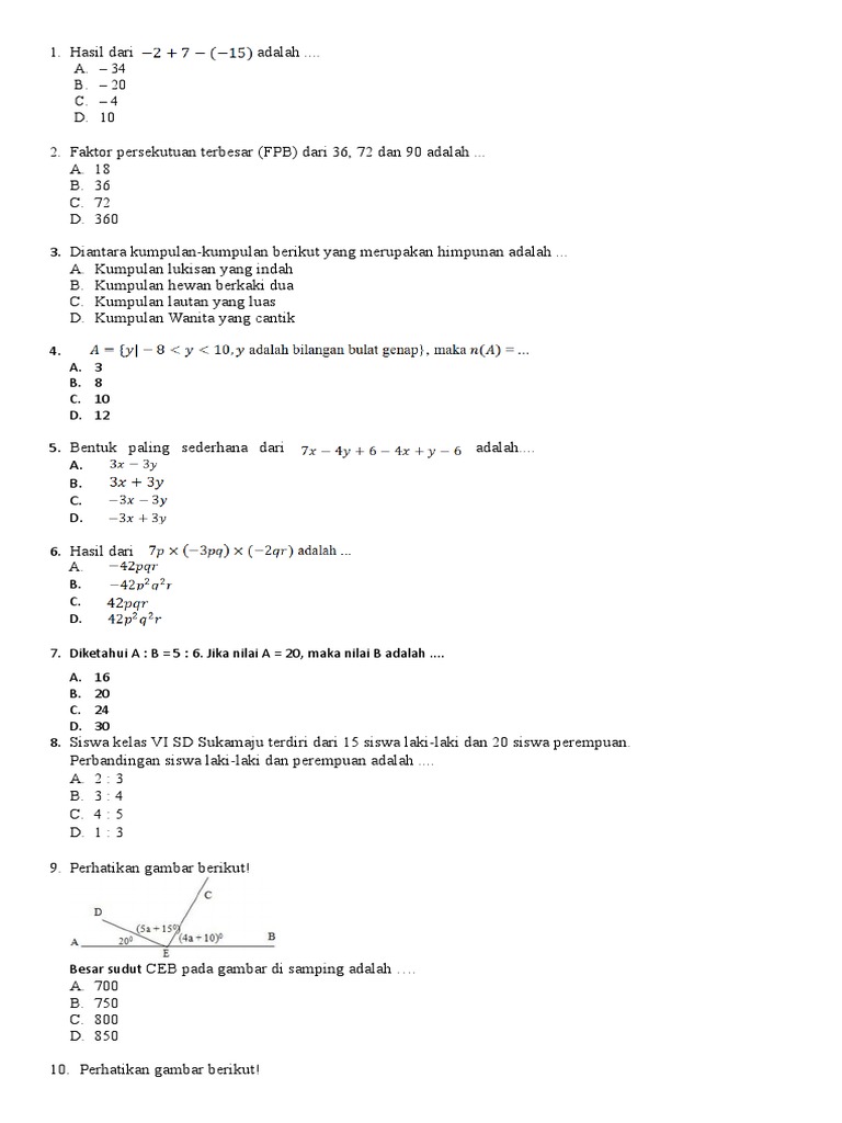 Kisi-Kis 9a, 9B, 9C, 9D | PDF