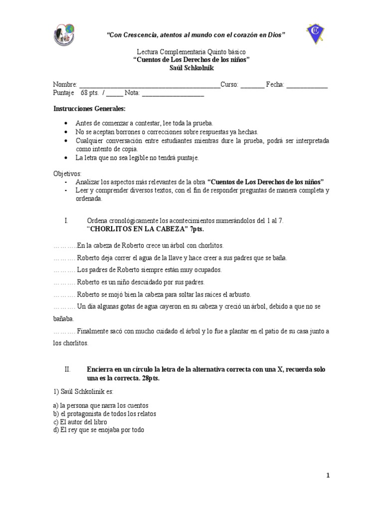 Los Derechos De Los Niños Pdf