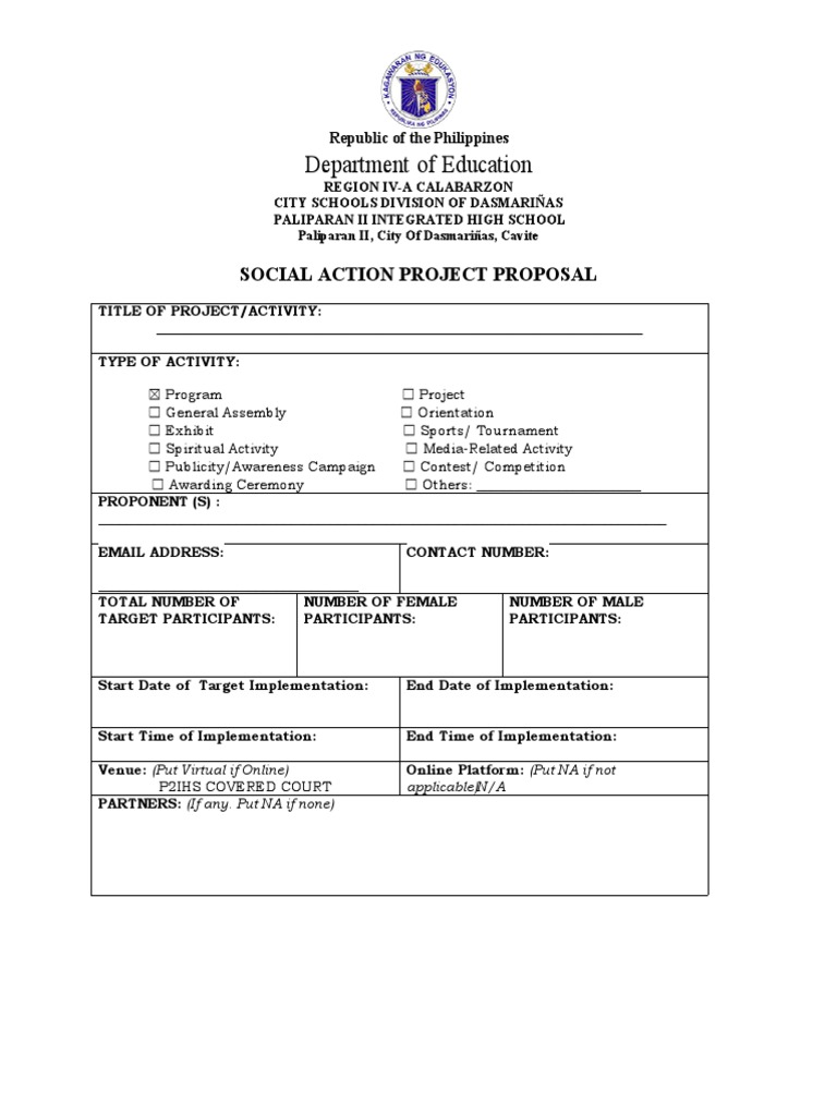 SOCIAL-ACTION-PROJECT-PROPOSAL (1).docx | PDF