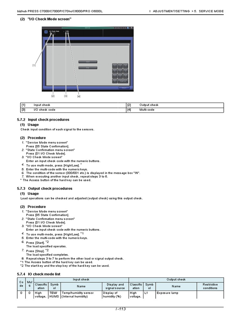 I/O Check Mode Guide | PDF | Input/Output | Sensor