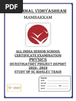 Physics Investigatory Project ELECTROMAGNETIC INDUCTION Class 12 | PDF ...