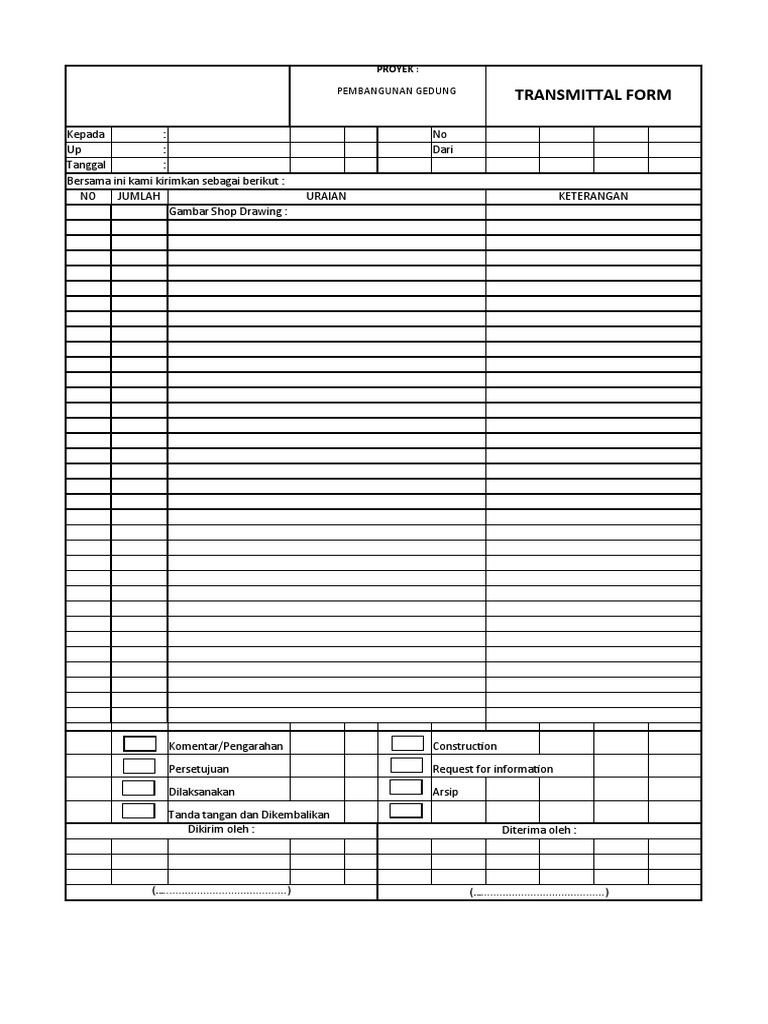 Form Transmittal | PDF