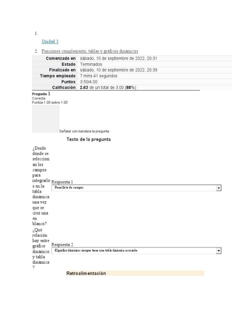 Unidad 3 - Funciones Complemento, Tablas y Gráficos Dinámicosp | PDF | Informática | Ciencias de ...