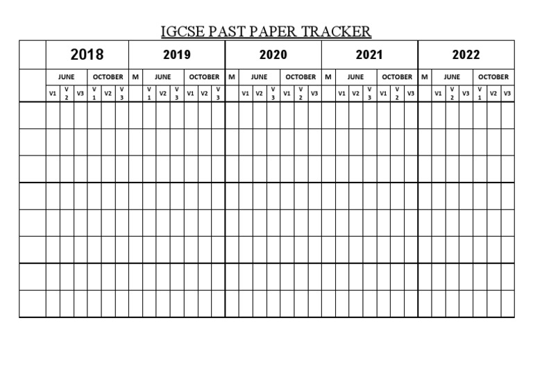 Igcse Past Paper Tracker | PDF