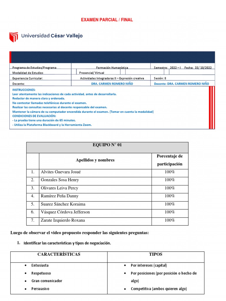 Examen Parcial - 2022 Ii | PDF