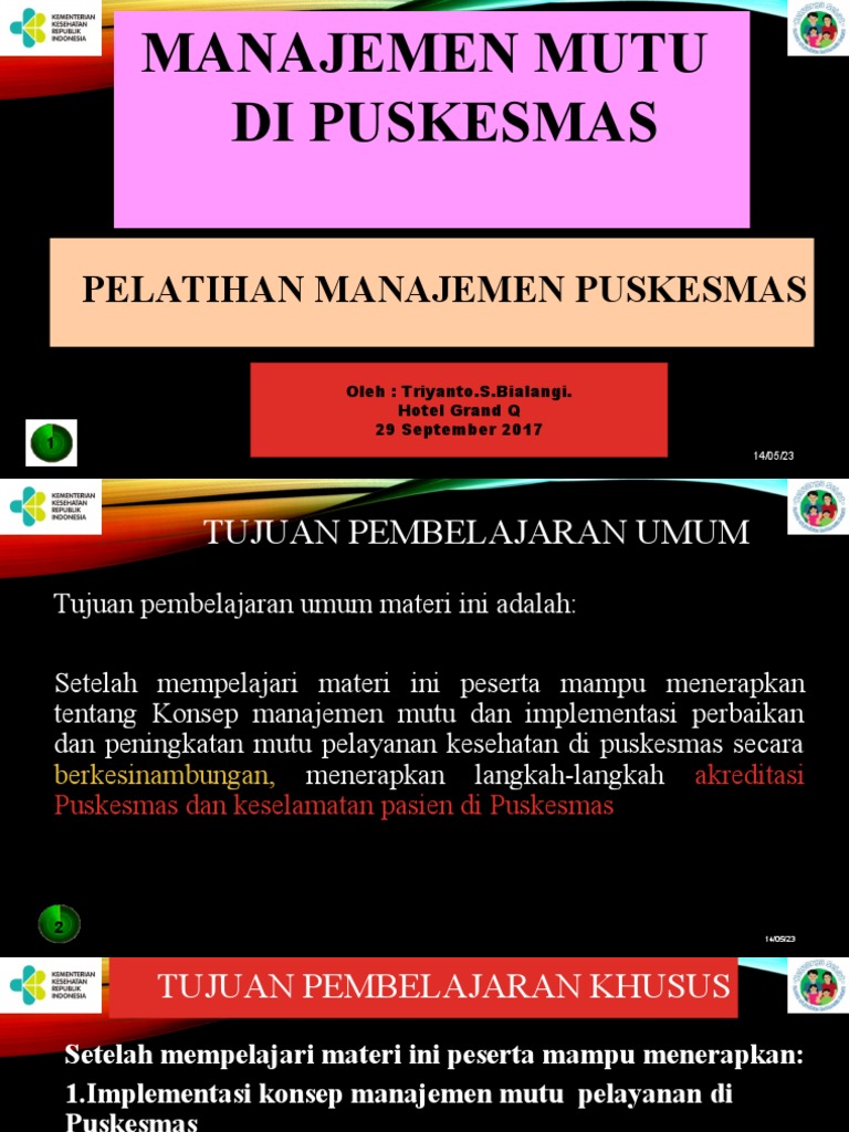 MANAJEMEN MUTU DI PUSKESMAS Dokter Triyanto | PDF MANAJEMEN MUTU DI PUSKESMAS Dokter Triyanto | PDF