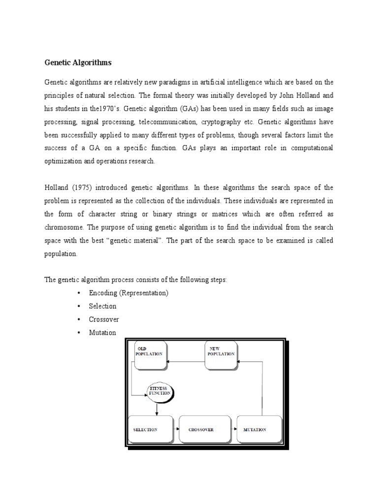 Genetic Algorithm | PDF | Genetic Algorithm | Algorithms Genetic Algorithm | PDF | Genetic Algorithm | Algorithms
