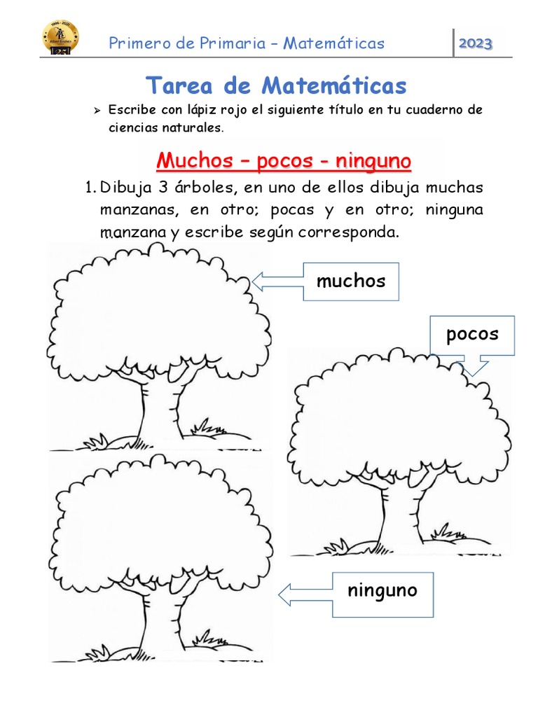 Actividades de Muchos, Pocos y Ninguno | PDF