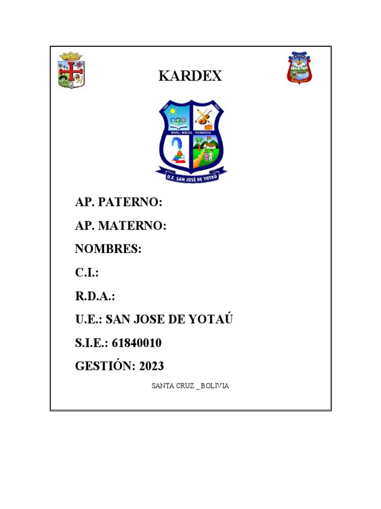 Caratula Kardex | PDF