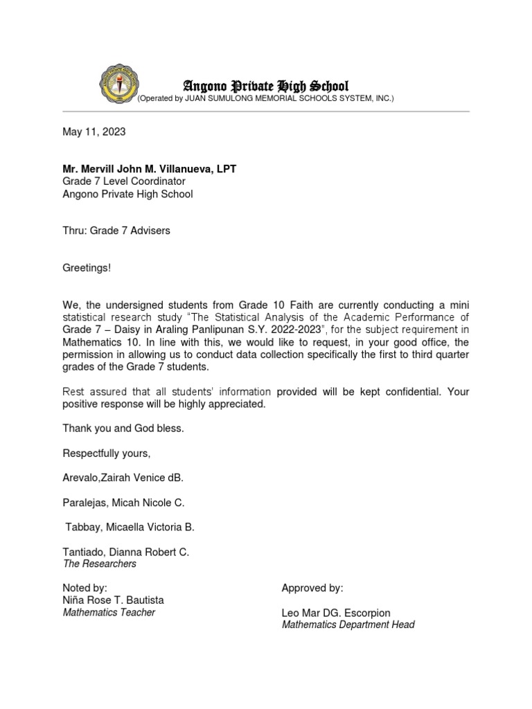 Permission For Data Collection | PDF | Wellness