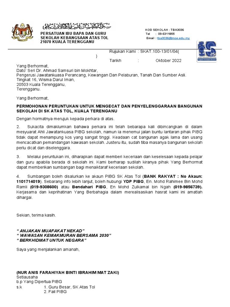 Permohonan Peruntukan Untuk Mengecat Dan Penyelenggaraan Bangunan ...