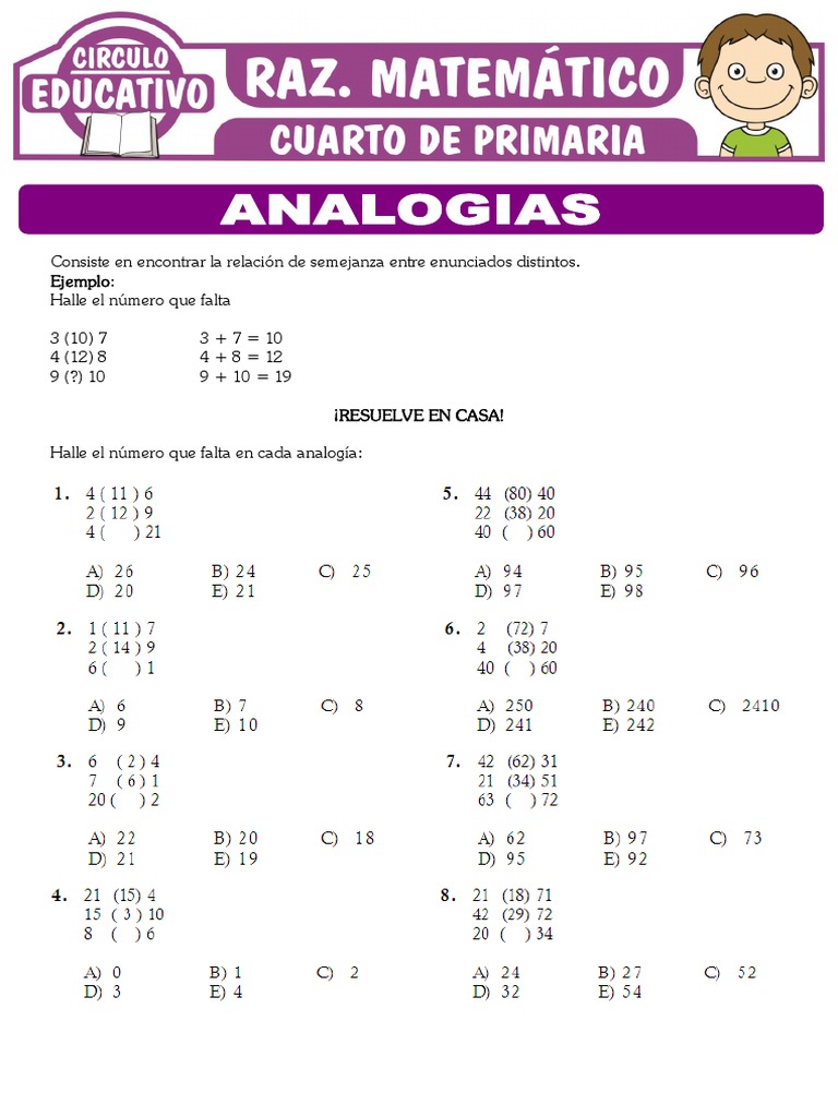 Ejercicios-de-Analogias-Numericas-y-Literales-para-Cuarto-de-Primaria ...