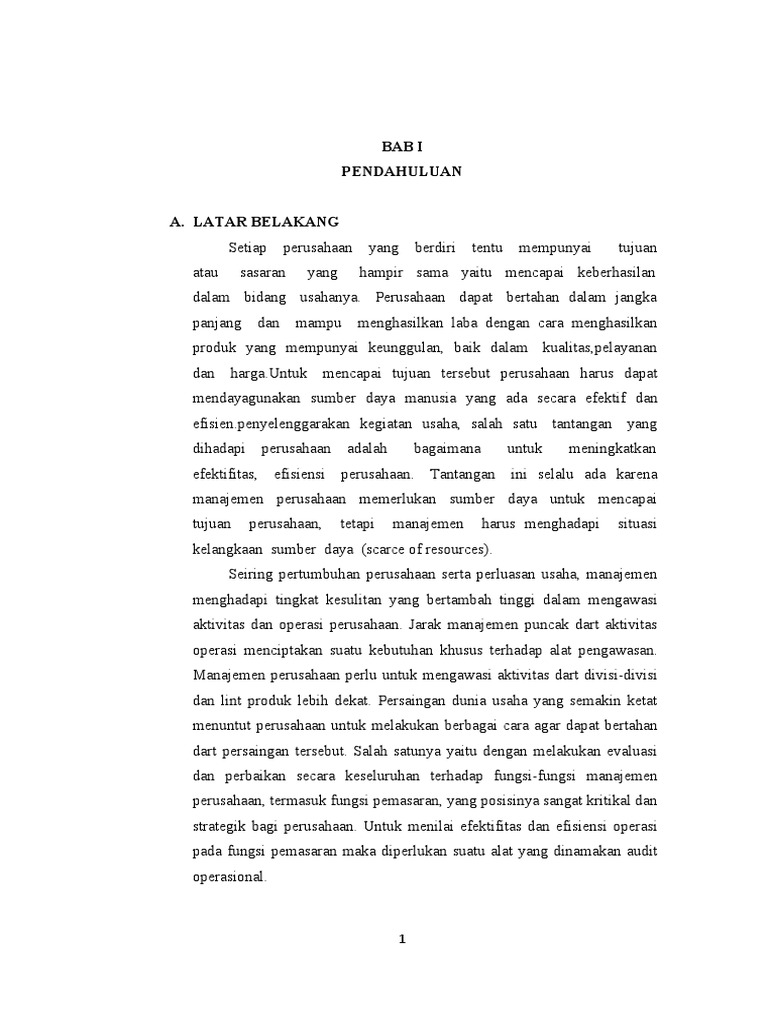 Kel.1 AUDIT FUNGSI PEMASARAN | PDF | Karier & Perkembangan | Bisnis