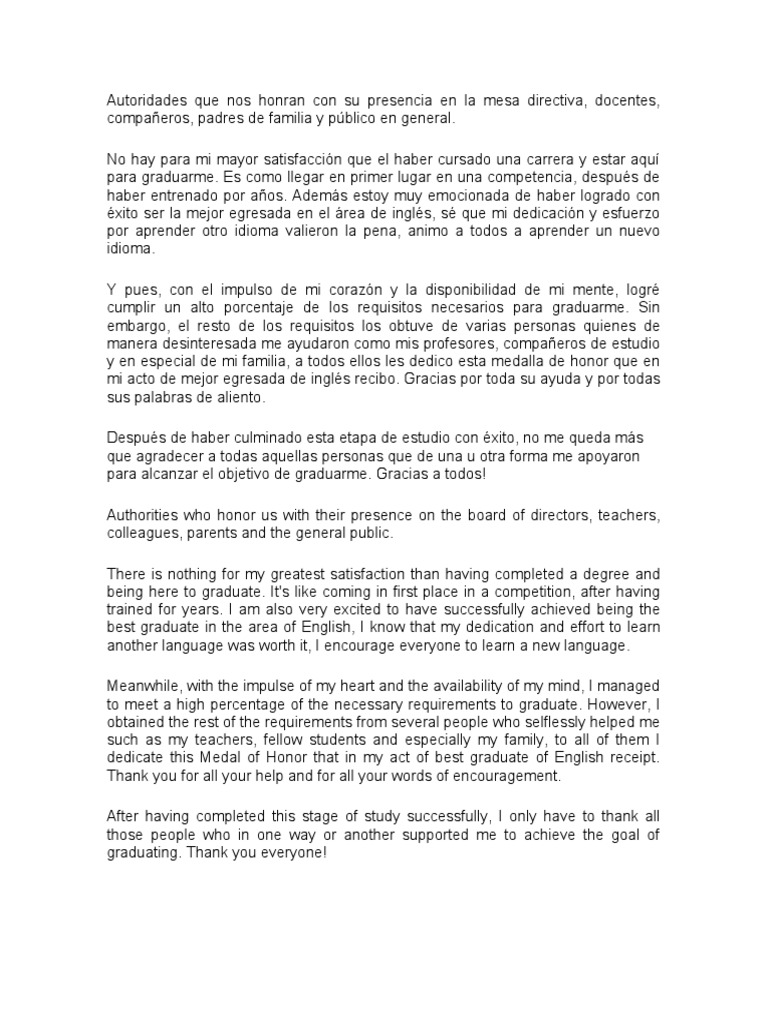 Palabras Mejor Graduada | PDF