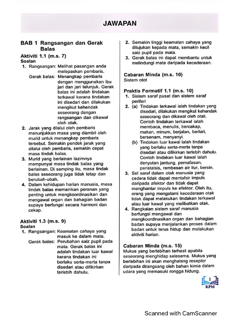 Jawapan Buku Teks Sains Tingkatan 3 | PDF