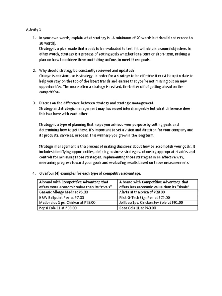 Activity 1&2 STRATMAN | PDF