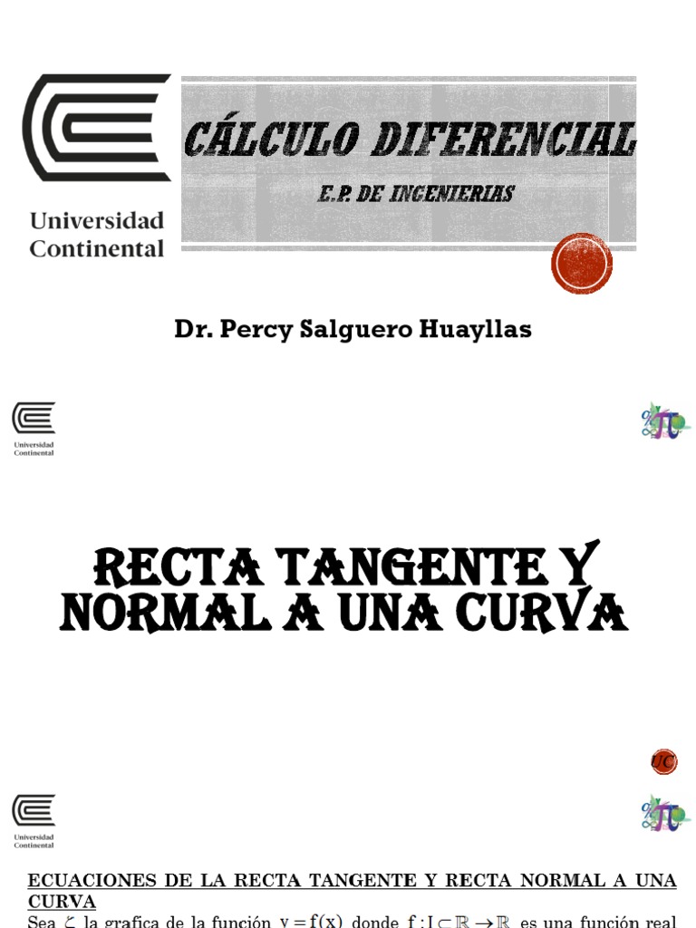 Ecuación de la Recta Tangente y Normal | PDF