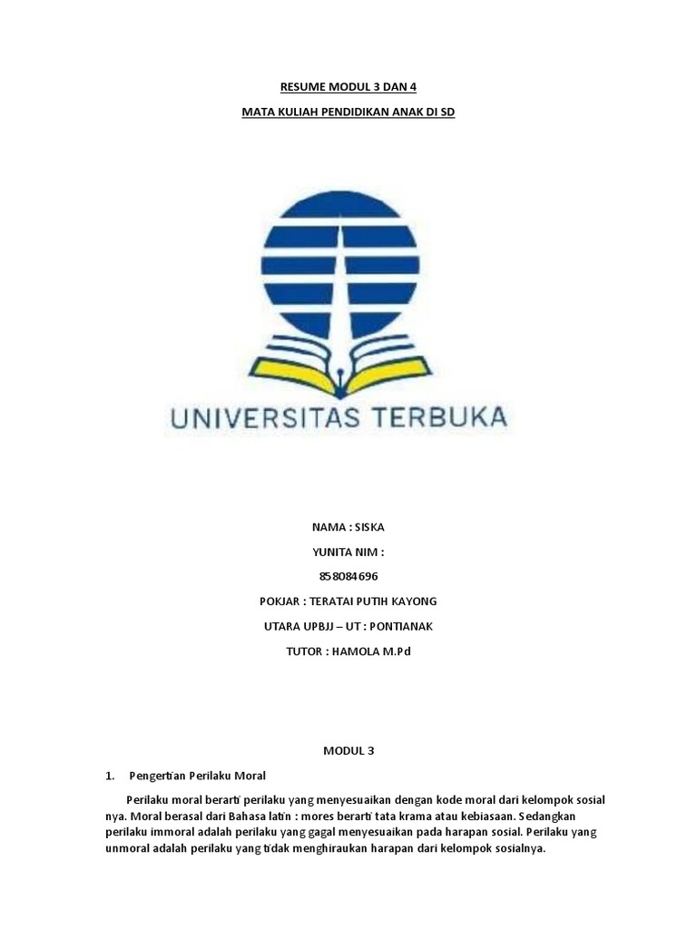 Siska Resume Modul 3 Dan 4 | PDF