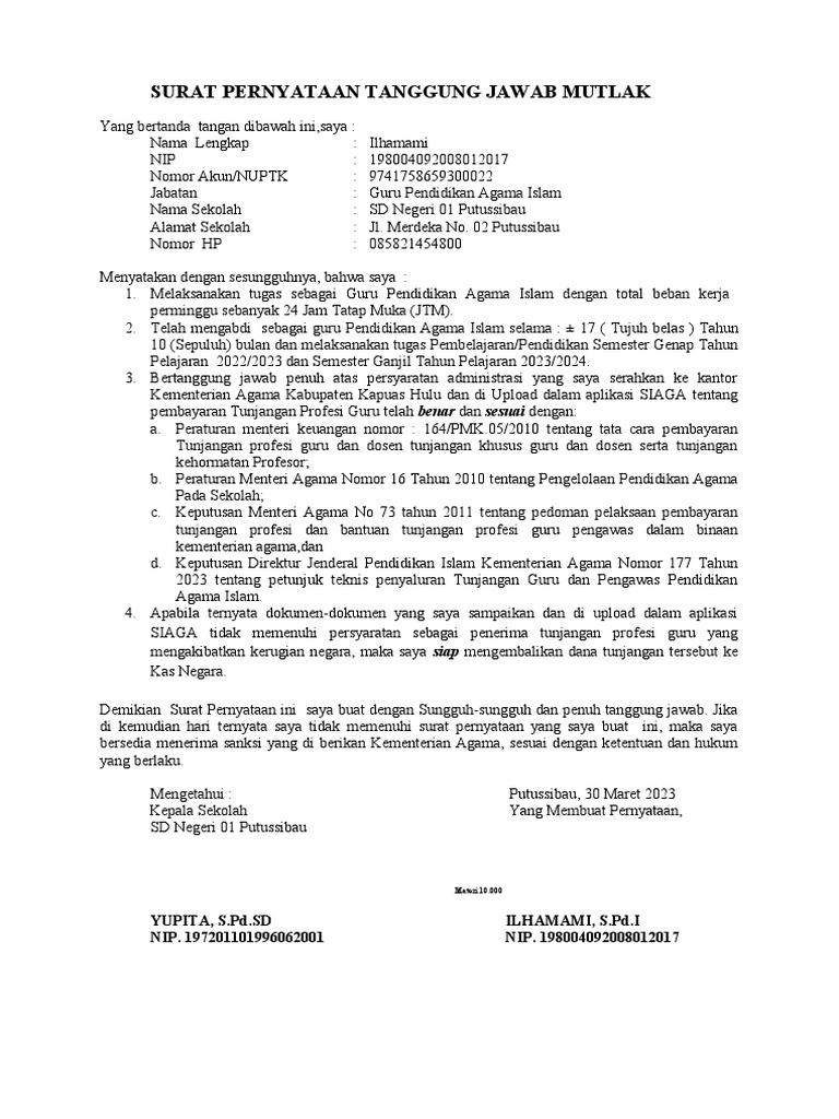 SPTJM GURU Tahun 2023 | PDF