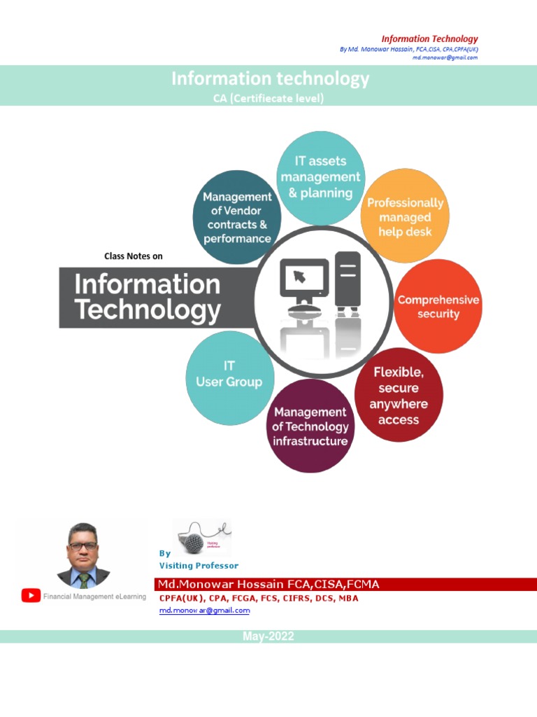 Information Technology Class Notes | PDF | Information System | Information