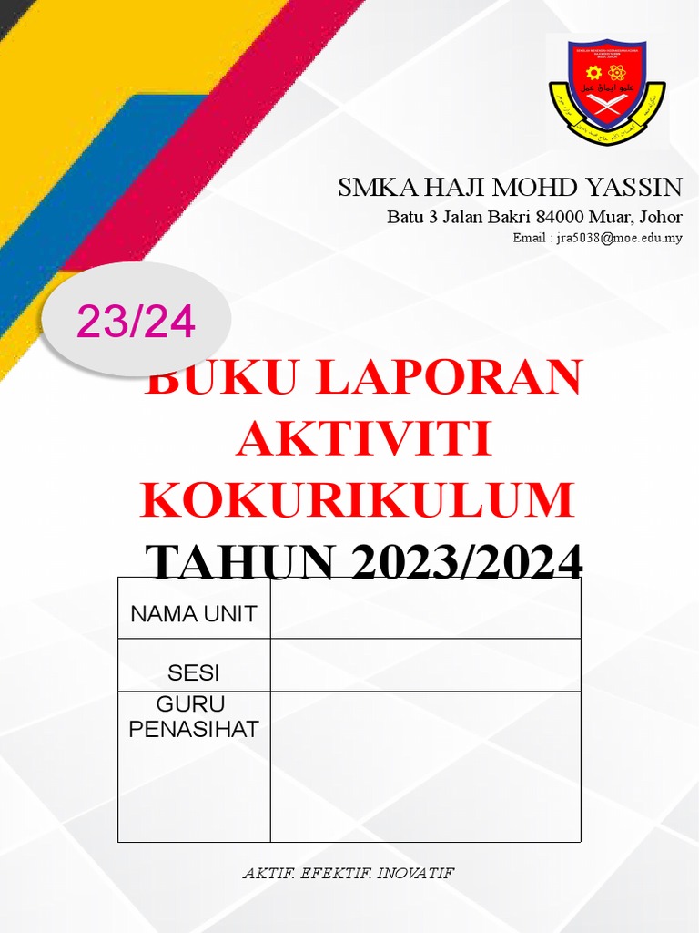Cover Buku Laporan Aktiviti Koko | PDF