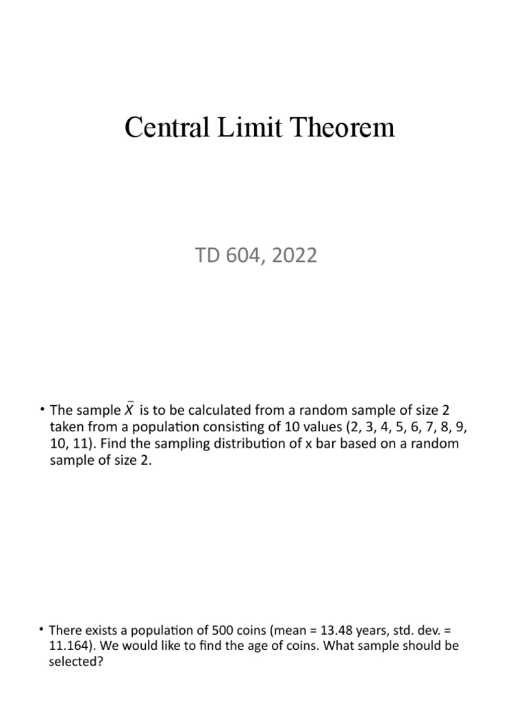 2 - Central Limit Theorem | PDF | Normal Distribution | Standard Deviation