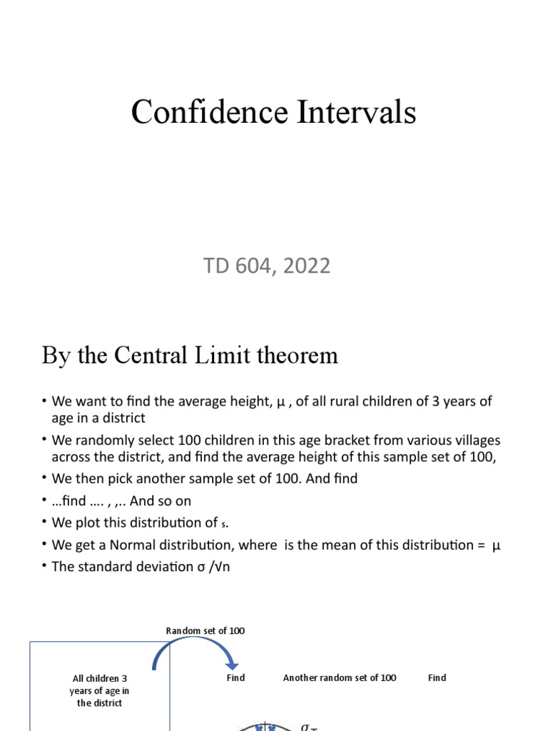 3 Confidence Intervals | PDF | Normal Distribution | Standard Deviation