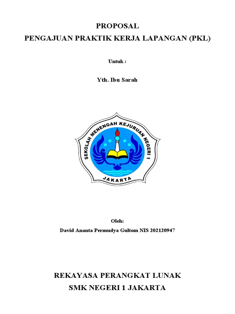 Proposal Pengajuan PKL Siswa SMKN 1 | PDF | Karier & Perkembangan