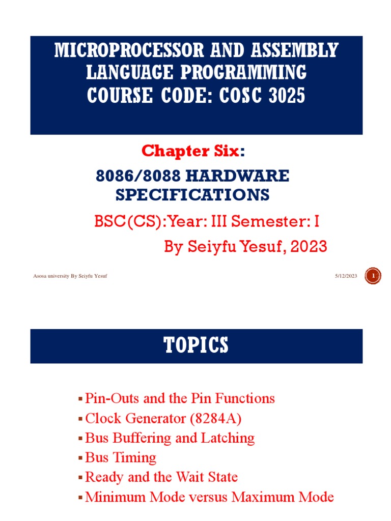 Chapter 6 8086 Hardware Specifications PDF | PDF | Input/Output | Logic ... Chapter 6 8086 Hardware Specifications PDF | PDF | Input/Output | Logic ...