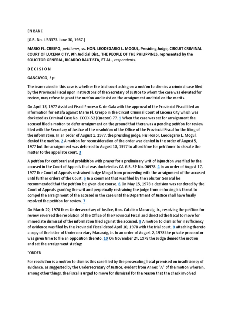 Jurisprudence 1 | PDF | Prosecutor | Complaint