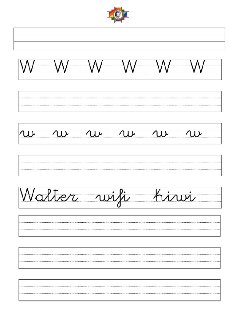 Caligrafía Letra W PDF | PDF
