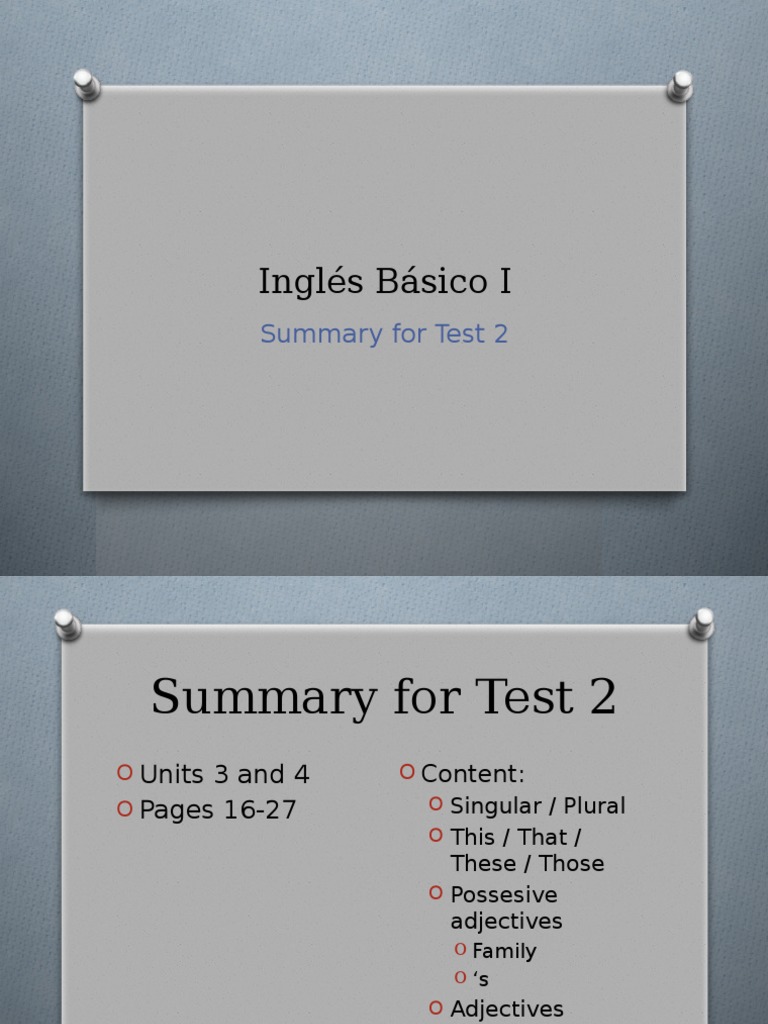 Inglés Básico I Prueba 2 Tagged Pdf Pdf Linguistic Morphology