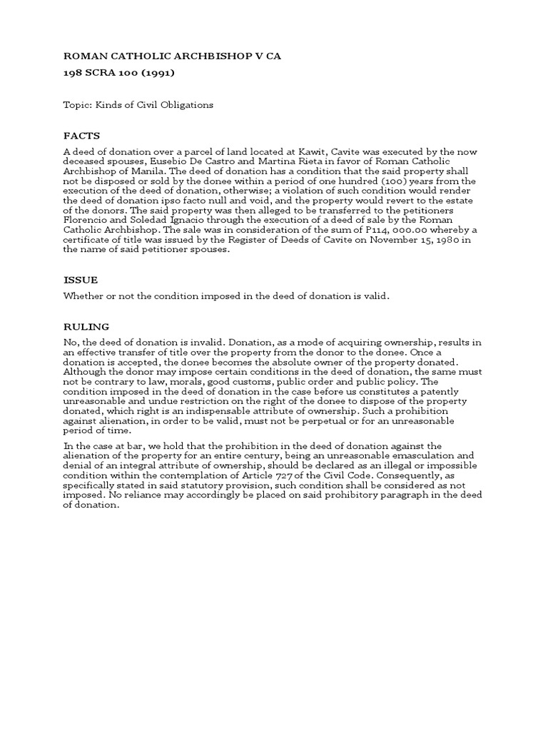 Roman Catholic Archbishop V CA | PDF